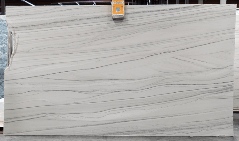 White Chantilly Quartzite Slab - Carmel Stone Imports